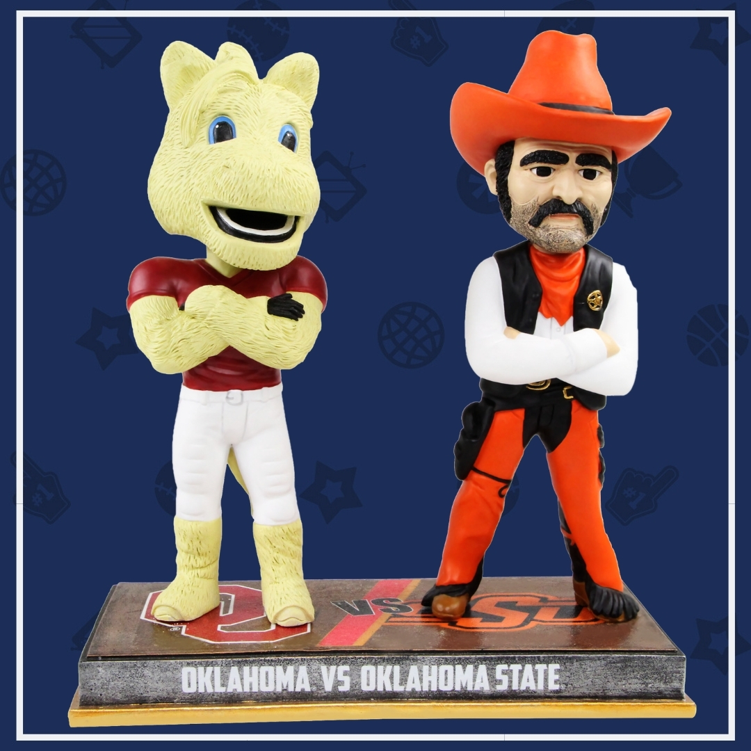 Oklahoma vs. Oklahoma State Bedlam Series Rivalry Bobblehead Now ... Oklahoma vs. Oklahoma State Bedlam Series Rivalry Bobblehead Now ...