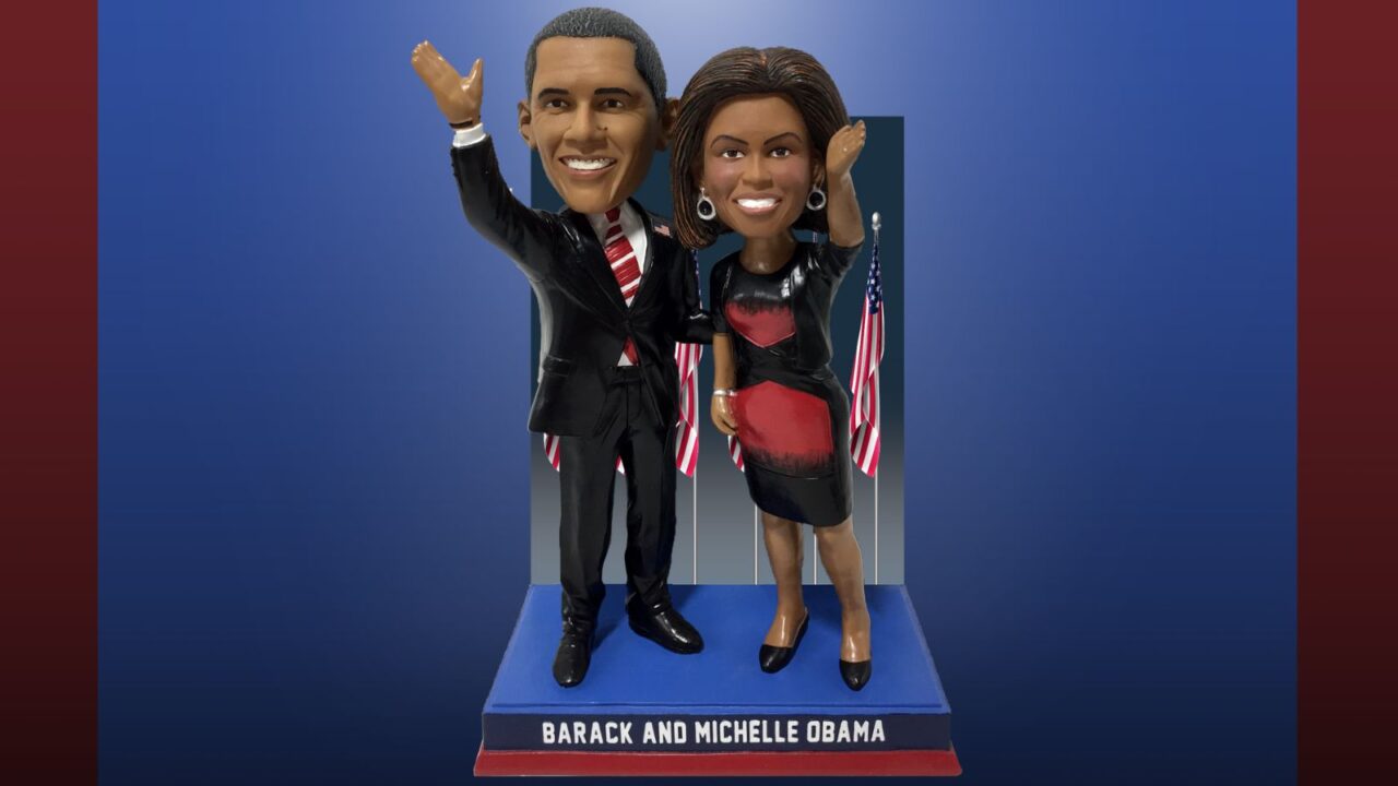 Barack and Michelle Obama Election Night Bobblehead Unveiled for 15th ...