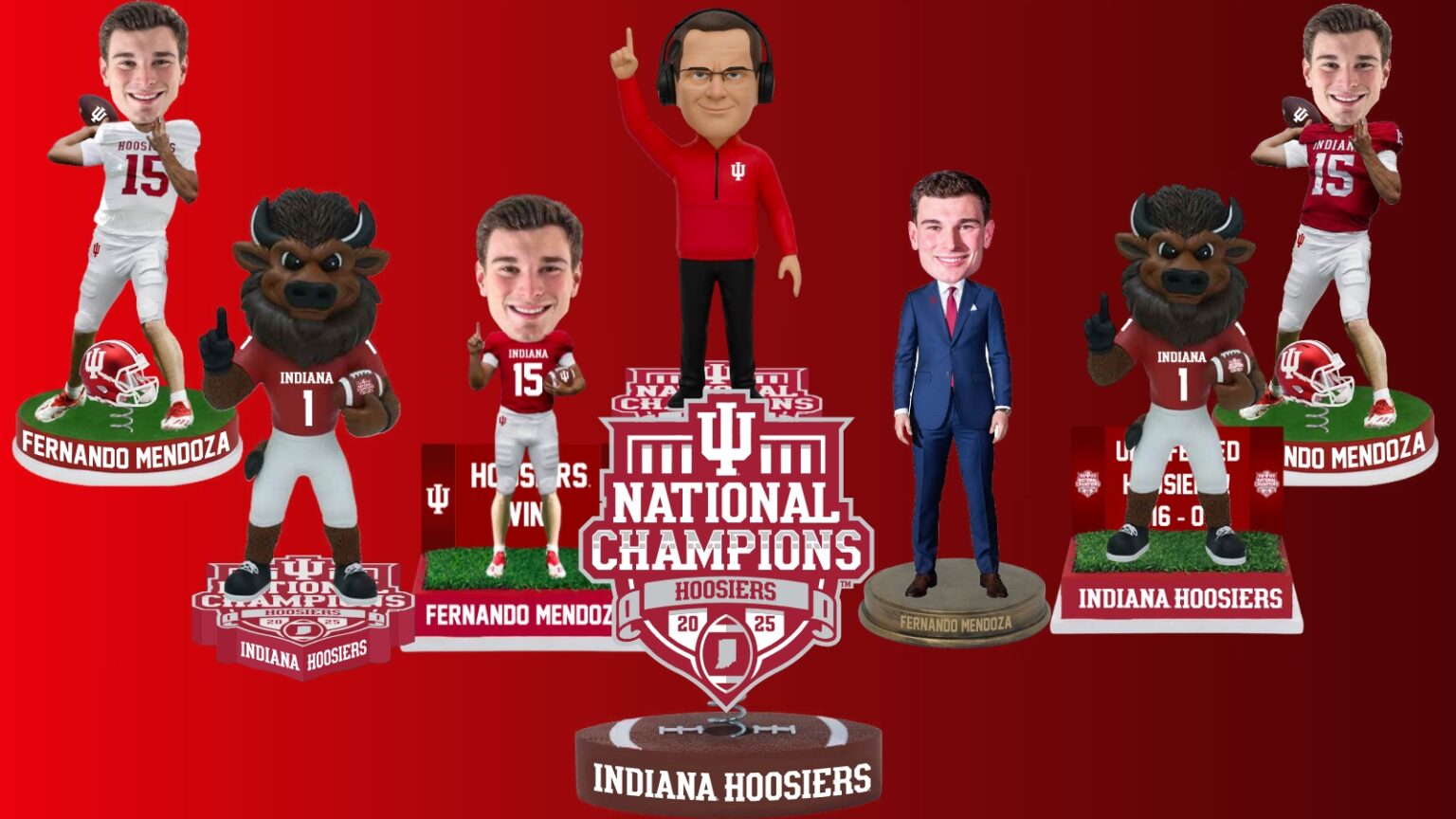 Indiana Hoosiers Football National Champions Bobblehead Collection ...